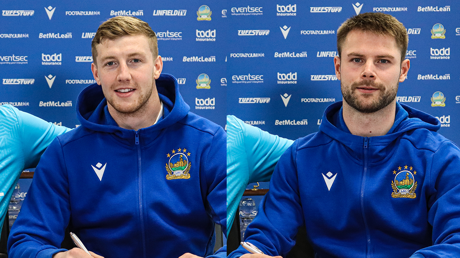 Ben Hall & Chris Johns Sign Extensions - Linfield Football Club
