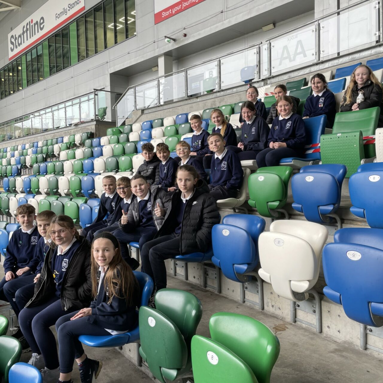 visit to linfield fc by springfield primary school - Linfield Football Club