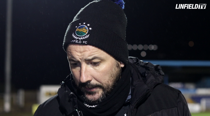 Michael Gault Reaction vs Newry City Reserves - Linfield Football Club