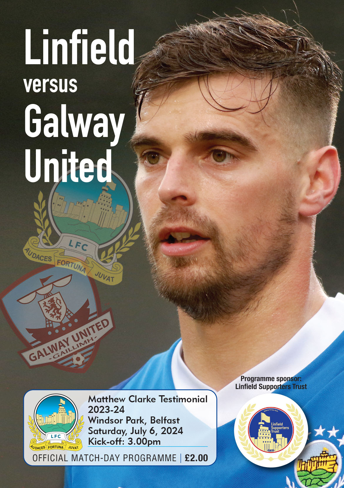 Matthew Clarke Testimonial Programme - Linfield Football Club