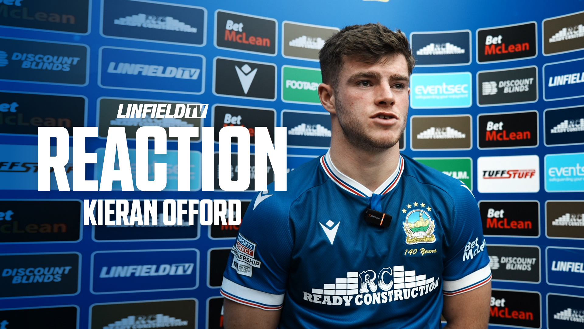 Kieran Offord Reaction vs FK Zalgiris 31/07/25 - Linfield Football Club