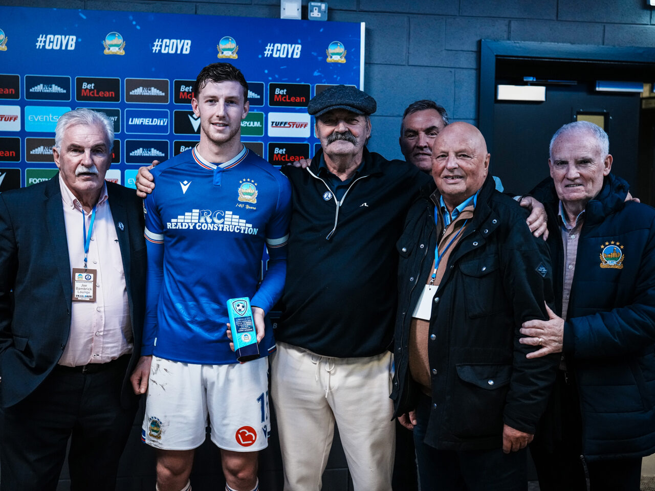 Ben Hall Presented Man of the Match by Club Legends - Linfield Football ...