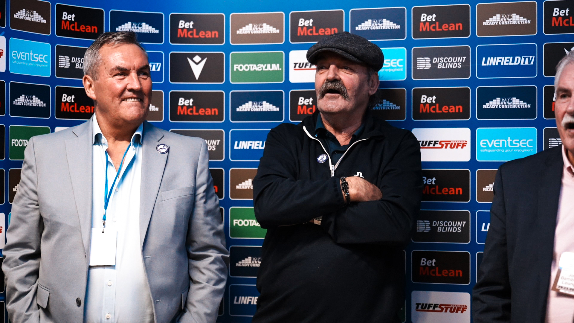 Peter Rafferty in Full Voice at Windsor Park - Linfield Football Club