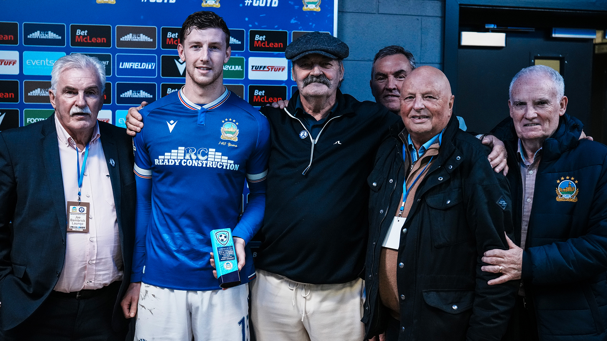 Ben Hall Presented Man of the Match by Club Legends - Linfield Football ...