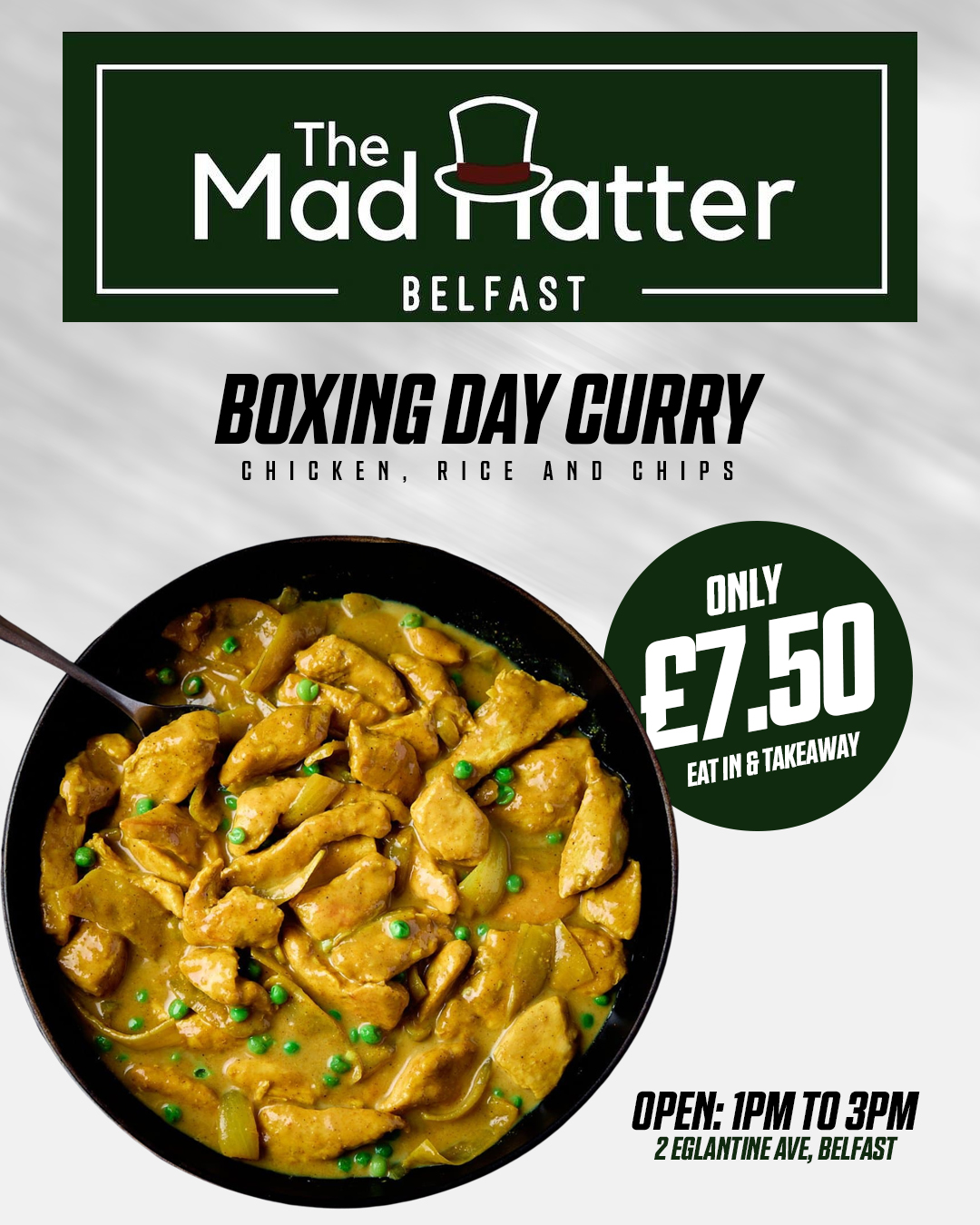 Chicken Curry on Boxing Day at the Mad Hatter - Linfield Football Club