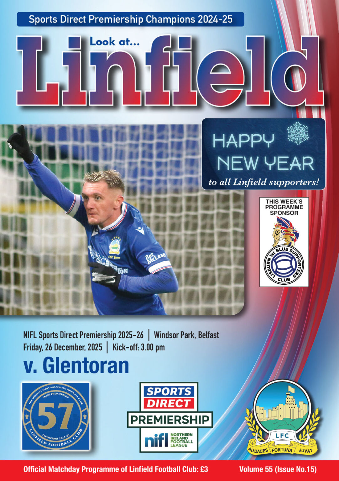 Boxing Day Match Programme - Linfield Football Club